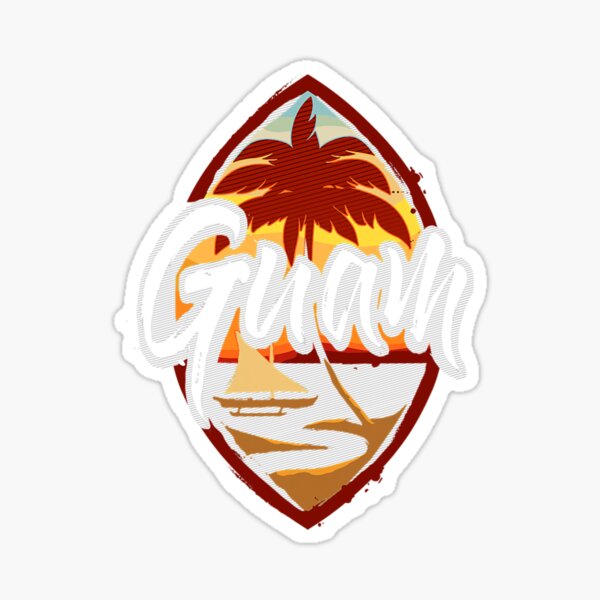 "Guam Seal Sunset 671 Guamanian Chamorro" Sticker for Sale by ...