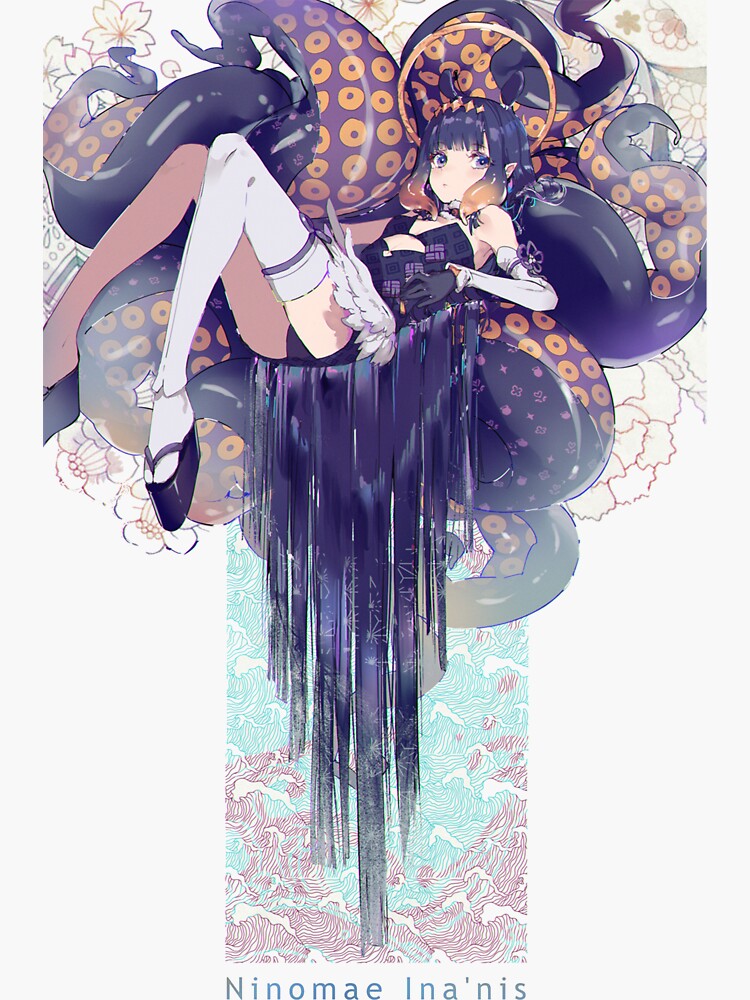 "HOLOLIVE Ninomae Ina'nis" Sticker for Sale by Dock-store | Redbubble