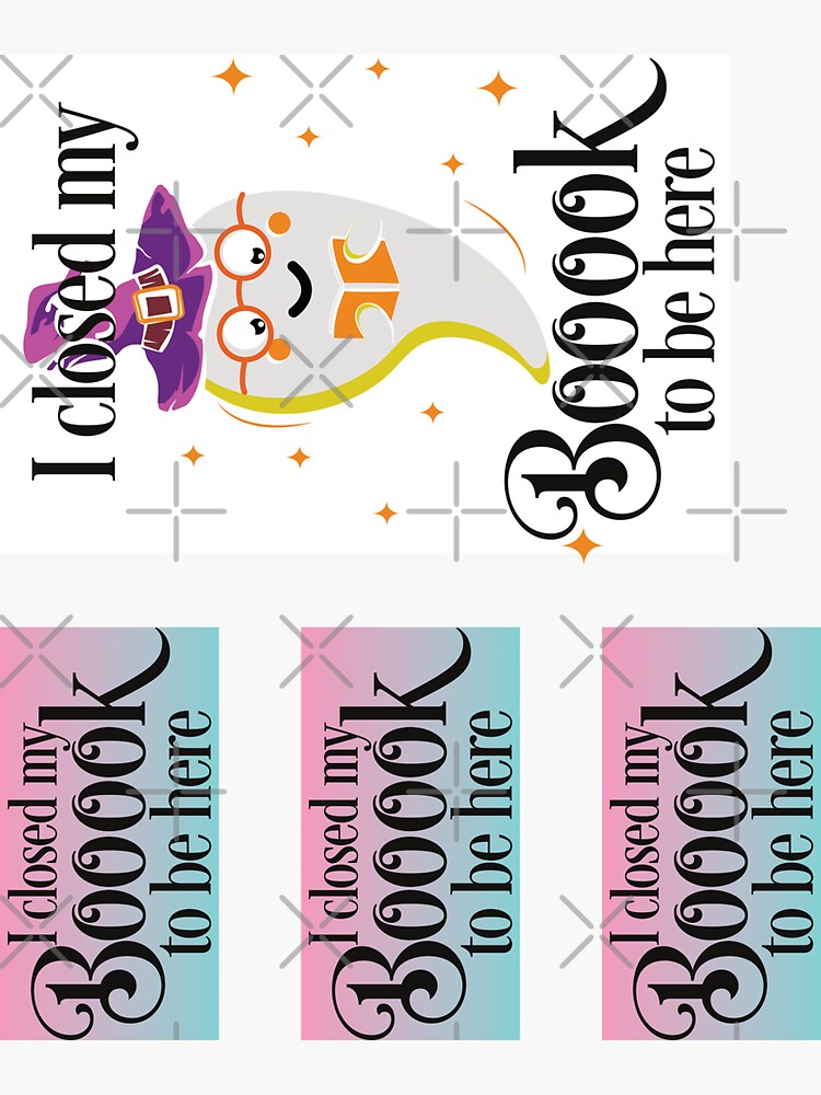 "Boo Halloween Ghost Reading: Halloween Teacher Party" Sticker for Sale ...