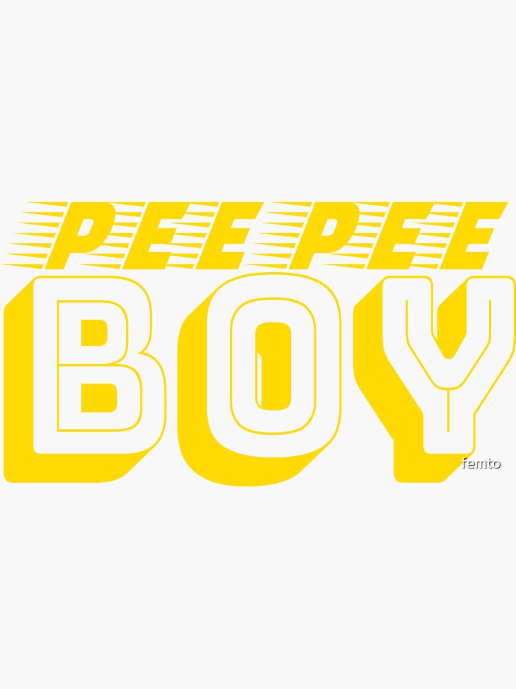 "Pee Pee Boy" Sticker for Sale by femto | Redbubble