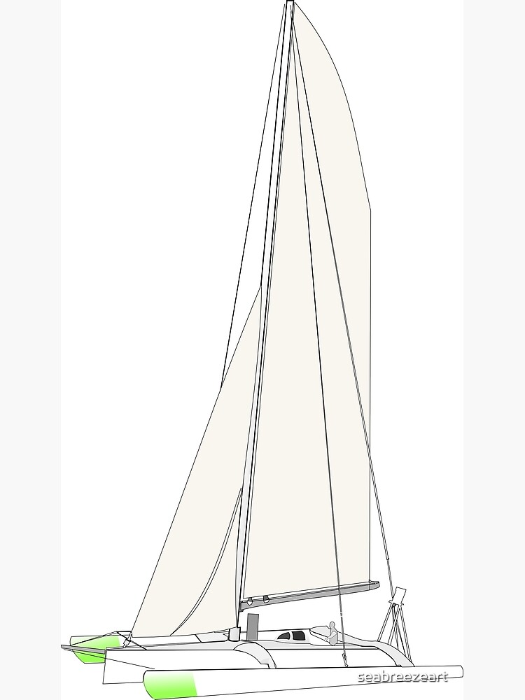 "Sailing - Formula 40 Trimaran " Greeting Card for Sale by seabreezeart ...