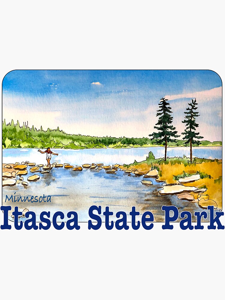 "Itasca State Park, Minnesota" Sticker for Sale by margaretbucklew ...
