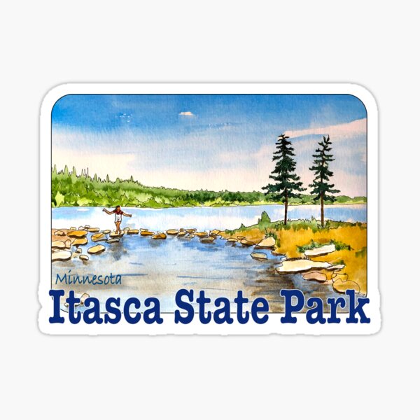 "Itasca State Park, Minnesota" Sticker for Sale by margaretbucklew ...