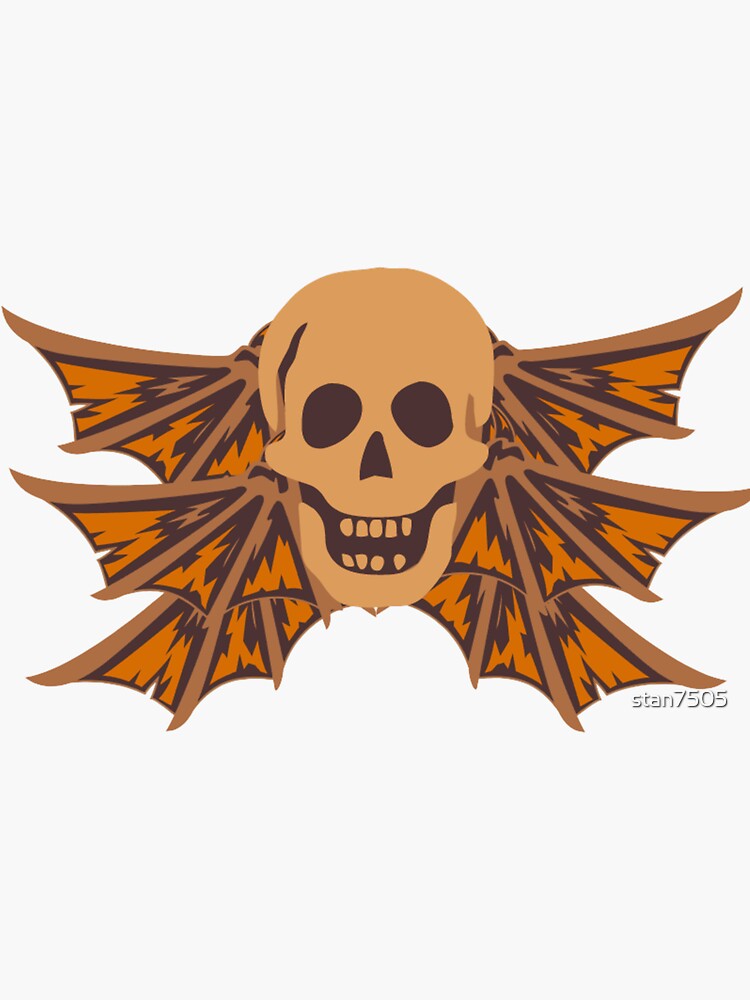"Halloween Skull with Bat wings" Sticker for Sale by stan7505 | Redbubble