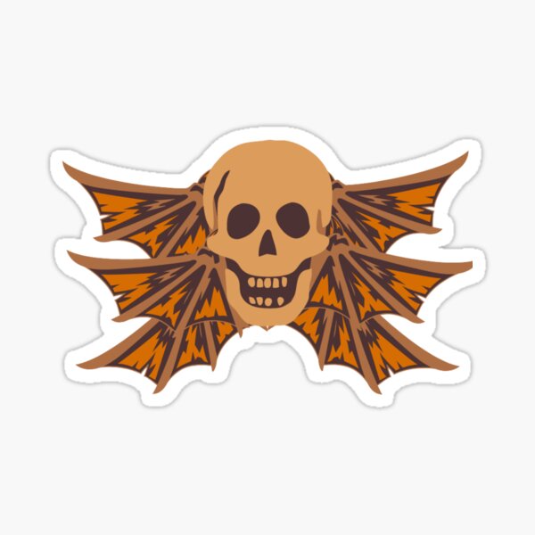 "Halloween Skull with Bat wings" Sticker for Sale by stan7505 | Redbubble