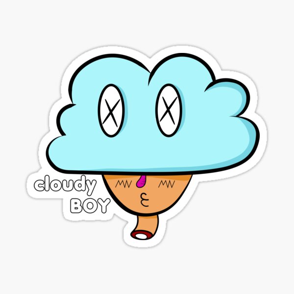 "Cloudy boy design" Sticker for Sale by HCWOLFO | Redbubble