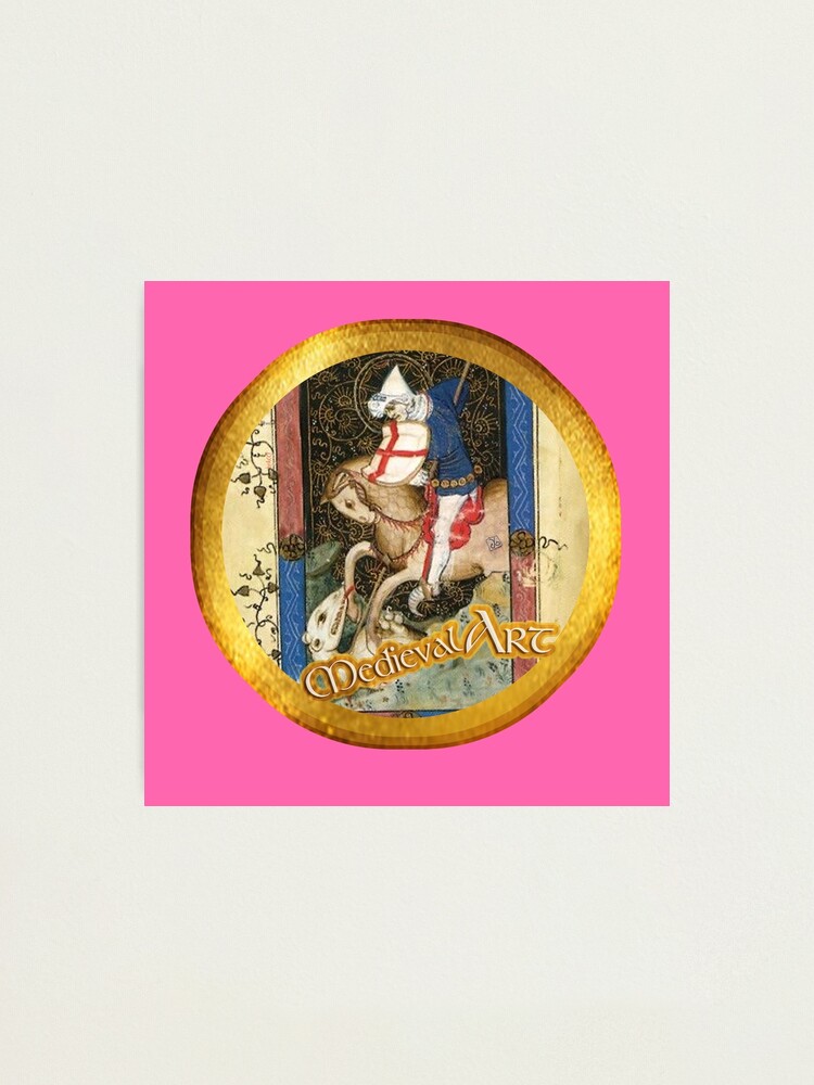 " Medieval Art - Saint George Templar Knight and Dragon (by ACCI ...