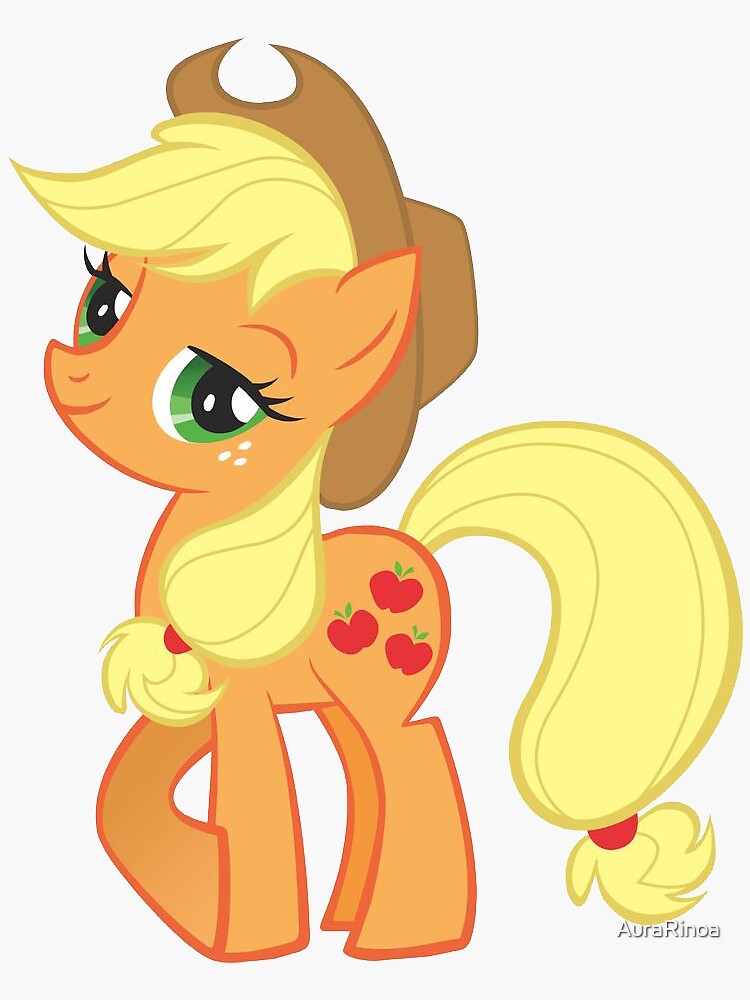 "AppleJack!" Sticker for Sale by AuraRinoa | Redbubble