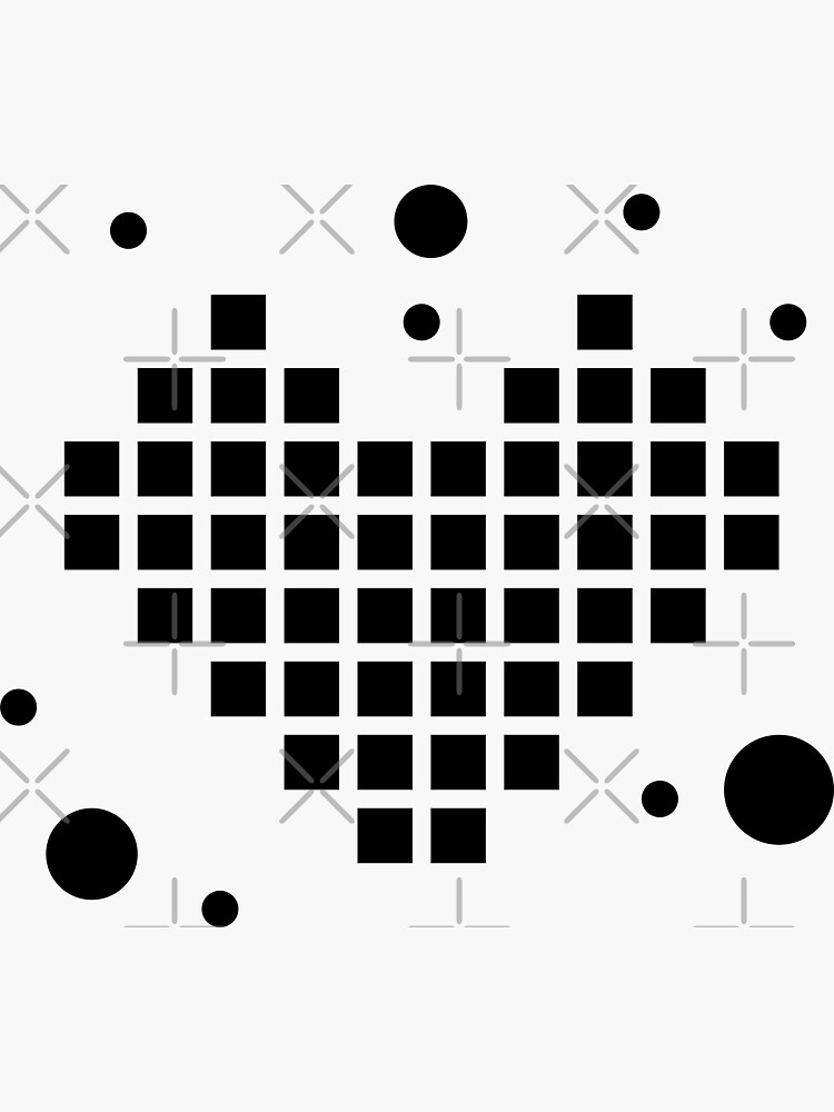"Heart in Pixels 8 bit video game" Sticker for Sale by Rev-Style ...