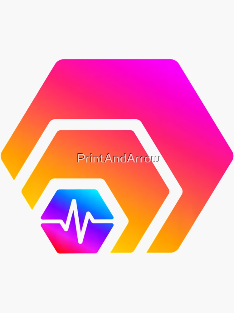 "Hex Pulse Chain Logo" Sticker for Sale by PrintAndArrow | Redbubble