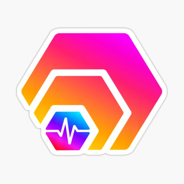 "Hex Pulse Chain Logo" Sticker for Sale by PrintAndArrow | Redbubble