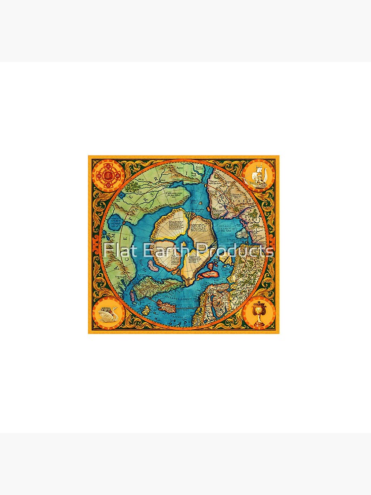 "Hyperborea Flat Earth Azimutal Equidistant Projection Map Of The World ...