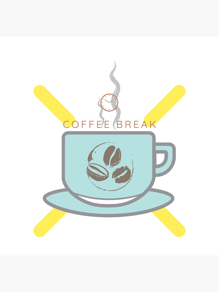 "Coffee break " Sticker for Sale by WolfEye46 | Redbubble