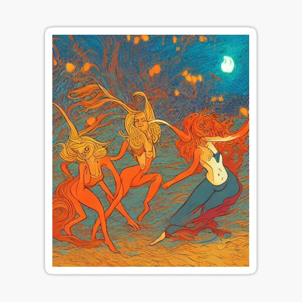 "Me and the girls in hell" Sticker for Sale by PMAHART | Redbubble