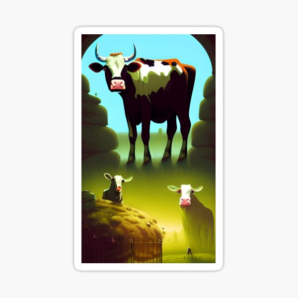 "Cute Cows" Sticker for Sale by DrGin-and-Juice | Redbubble