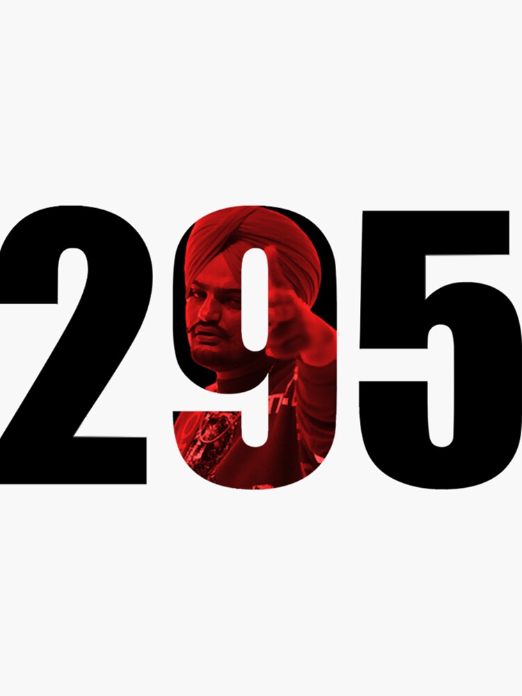 "295 Sidhu Moose Wala" Sticker for Sale by MileBry1 | Redbubble