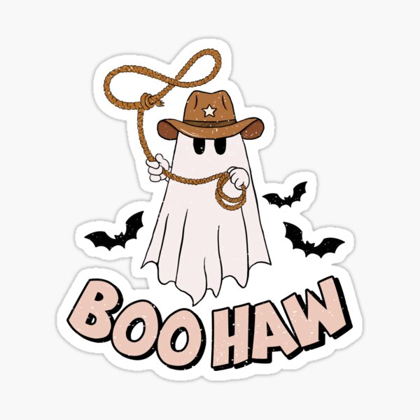 "Spooky Boo Haw Halloween Ghost" Sticker for Sale by HelArt | Redbubble