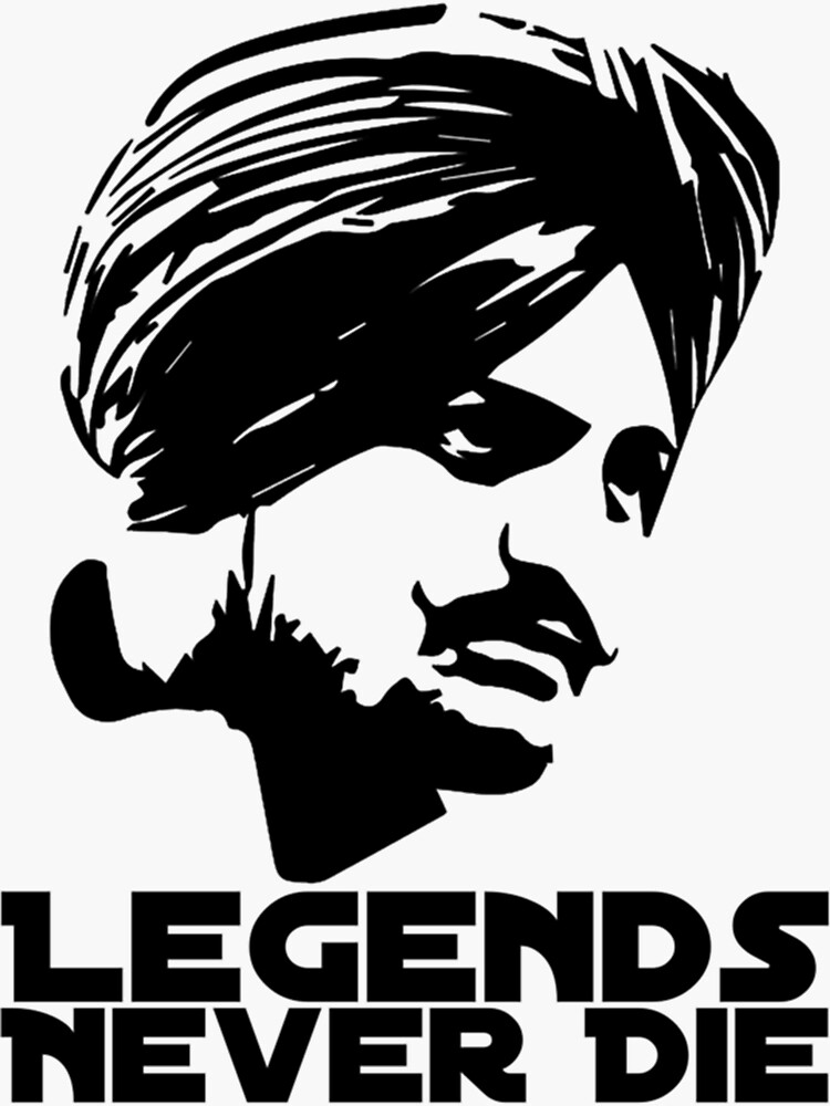 "sidhu moose wala " Sticker for Sale by MileBry1 | Redbubble