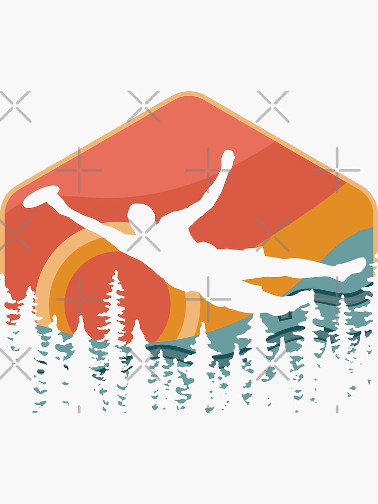 "Retro Ultimate Frisbee - Vintage Flying Disc Player" Sticker for Sale ...