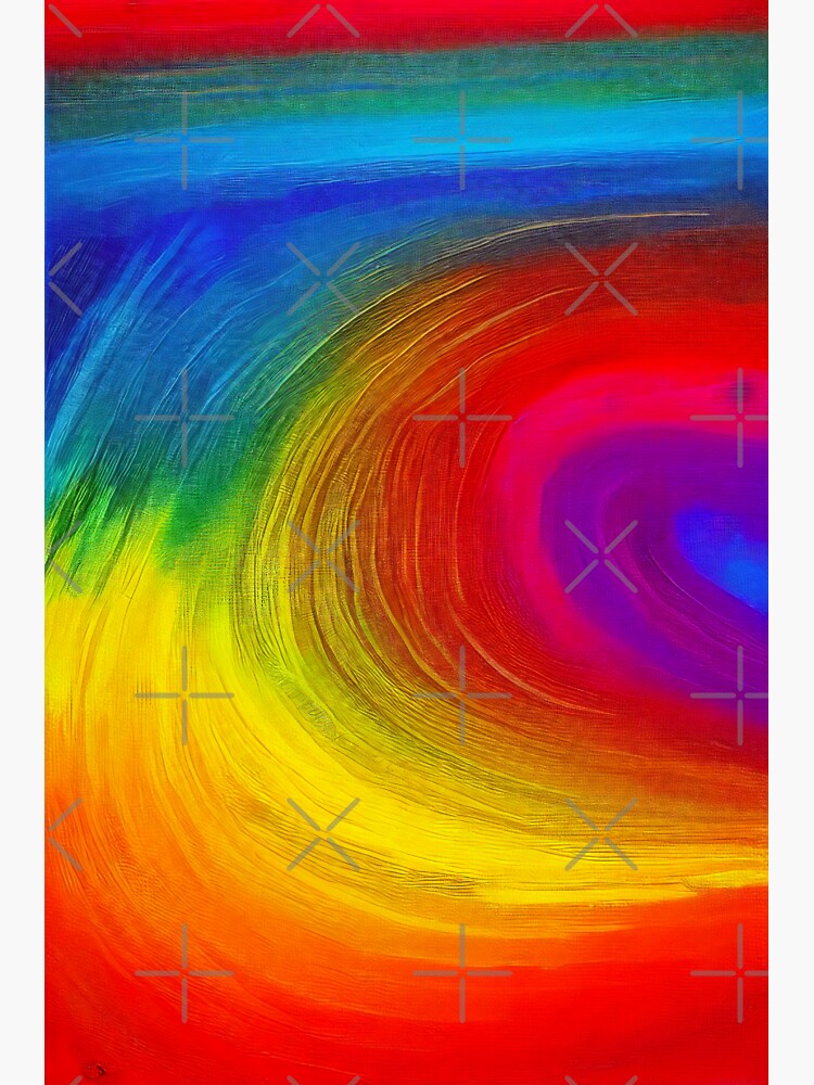 "Rainbow Flow Abstraction" Sticker for Sale by The-Artful-Eye | Redbubble