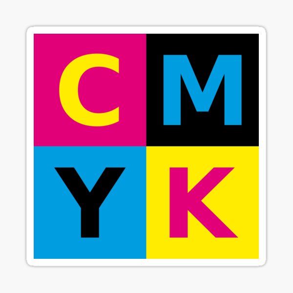 "CMYK" Sticker for Sale by randomcrud | Redbubble