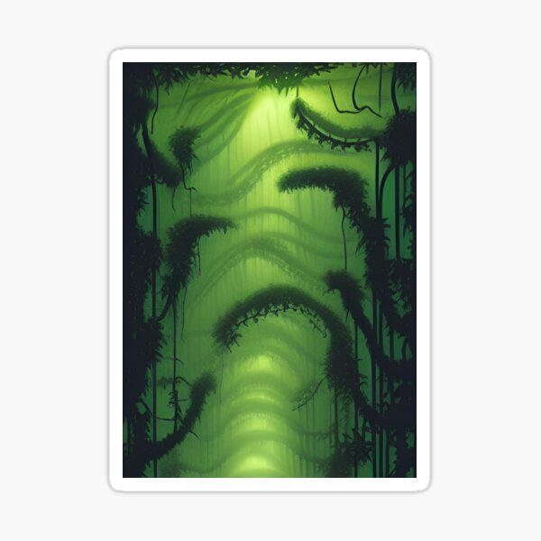 "rainforest " Sticker for Sale by Roschalcraft | Redbubble
