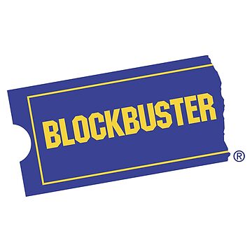 "Blockbuster Vintage Logo" Sticker for Sale by Quotabletees | Redbubble