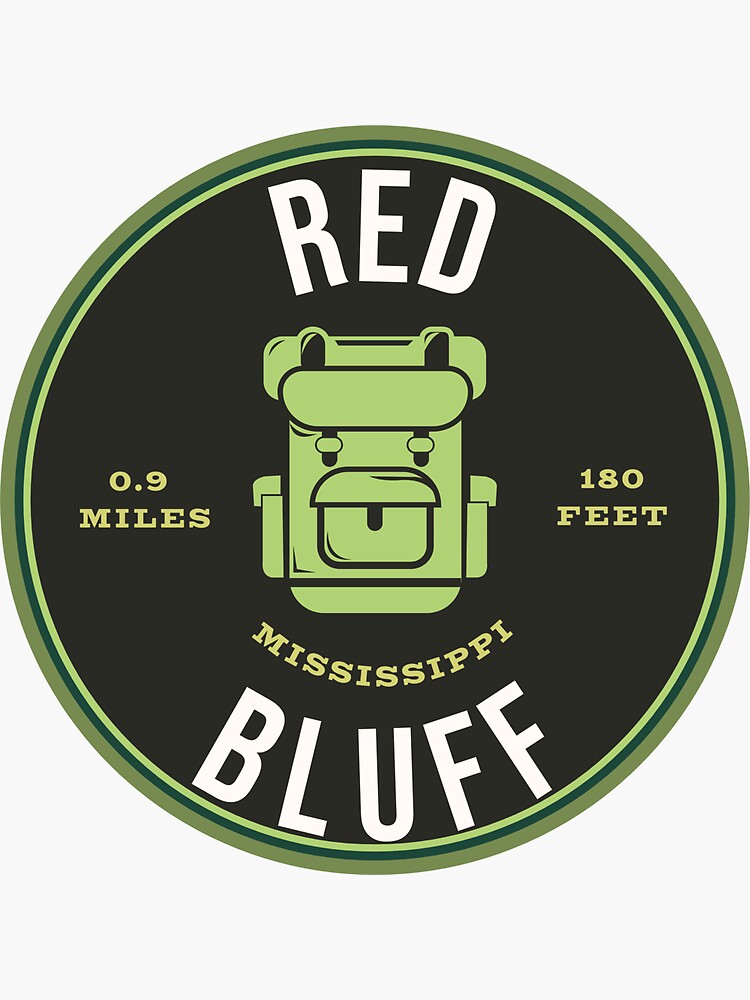 "Red Bluff- Foxworth, Mississippi Hiking/Trail" Sticker for Sale by ...