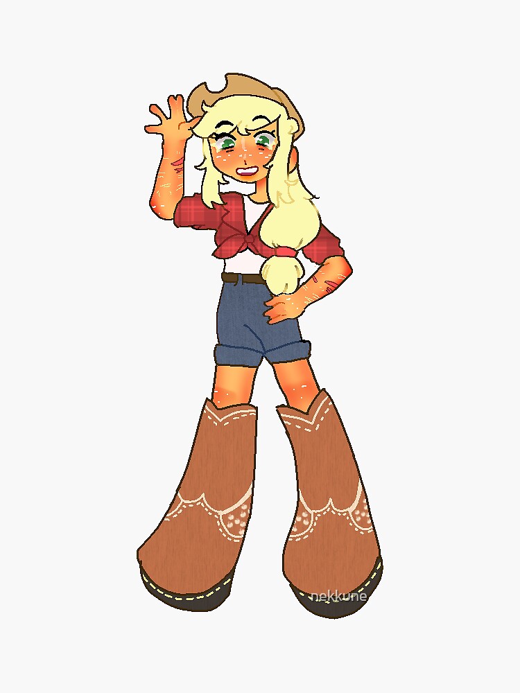 "equestria girls: applejack" Sticker for Sale by Lunoni | Redbubble