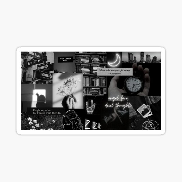 "Black Aesthetic " Sticker for Sale by MateiAlex | Redbubble