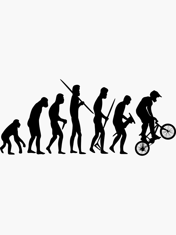 "Evolution of bmx" Sticker by Teepack | Redbubble