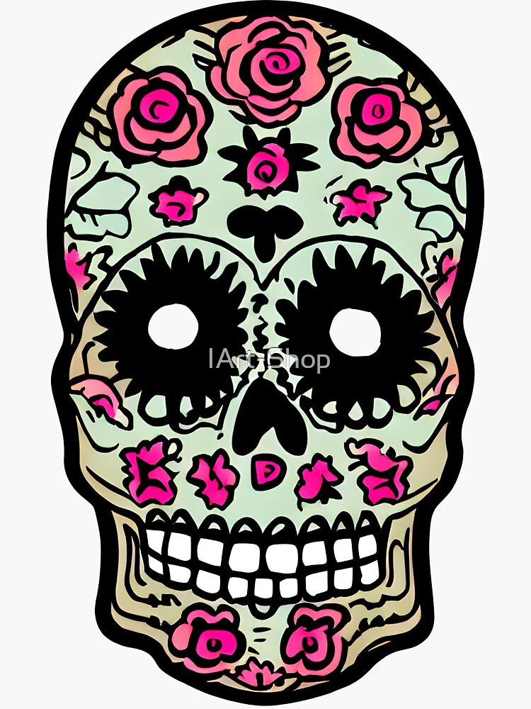 "Catrina, Mexican Clavera, digiral art, drawing" Sticker for Sale by ...