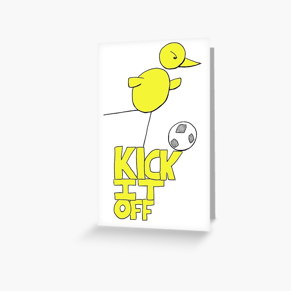 "Kick It Off - Cute NCFC Canary" Greeting Card by CanaryFan | Redbubble
