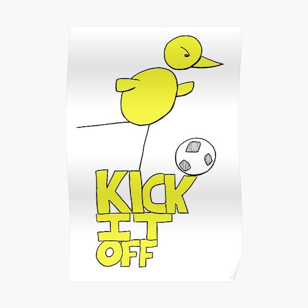 "Kick It Off - Cute NCFC Canary" Poster for Sale by CanaryFan | Redbubble