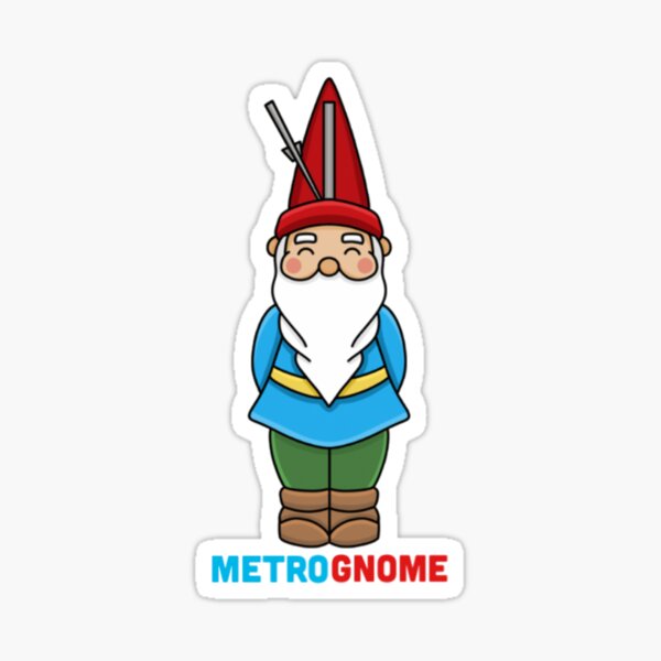 "Metrognome Metronome Gnome" Sticker for Sale by radiantdark | Redbubble