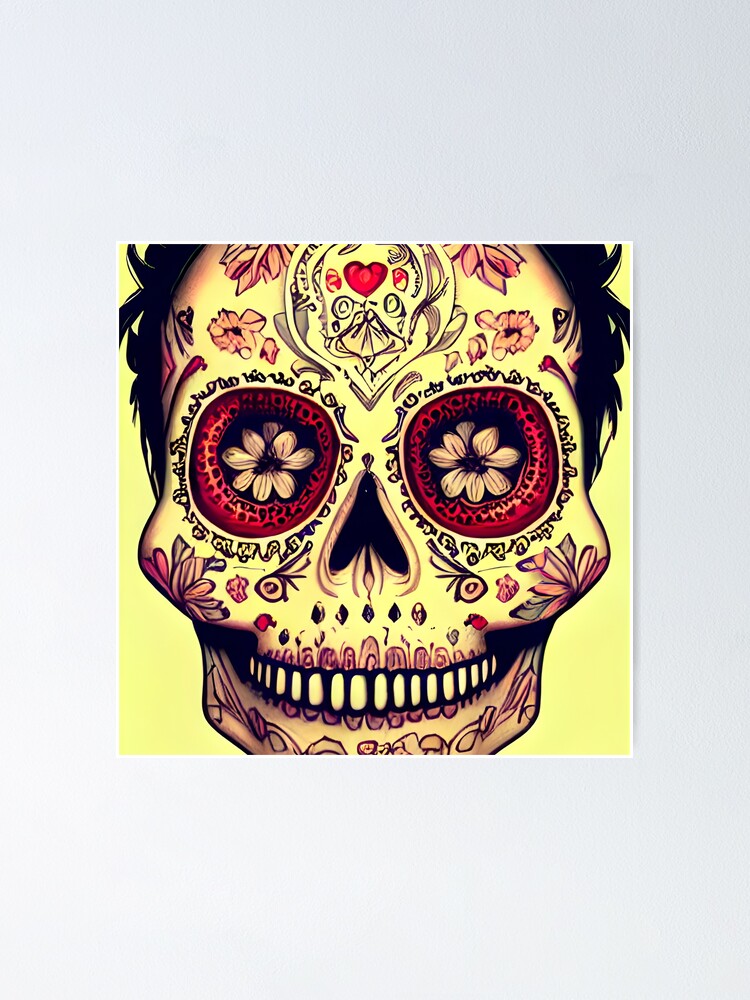 "Catrina portrait, Mexican skull, beautiful, digital art" Poster for ...