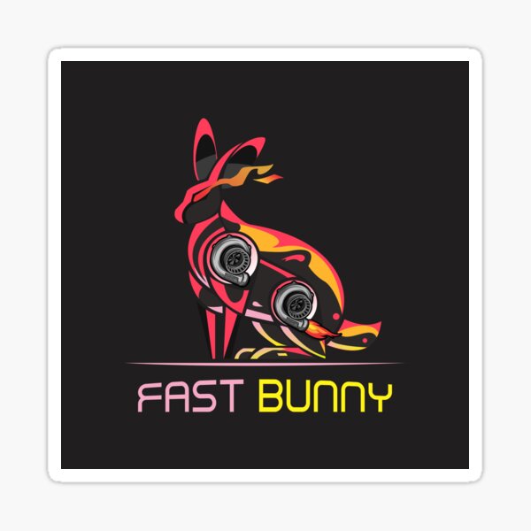 "BUNNY STUTUTUTU" Sticker for Sale by afdesigns- | Redbubble