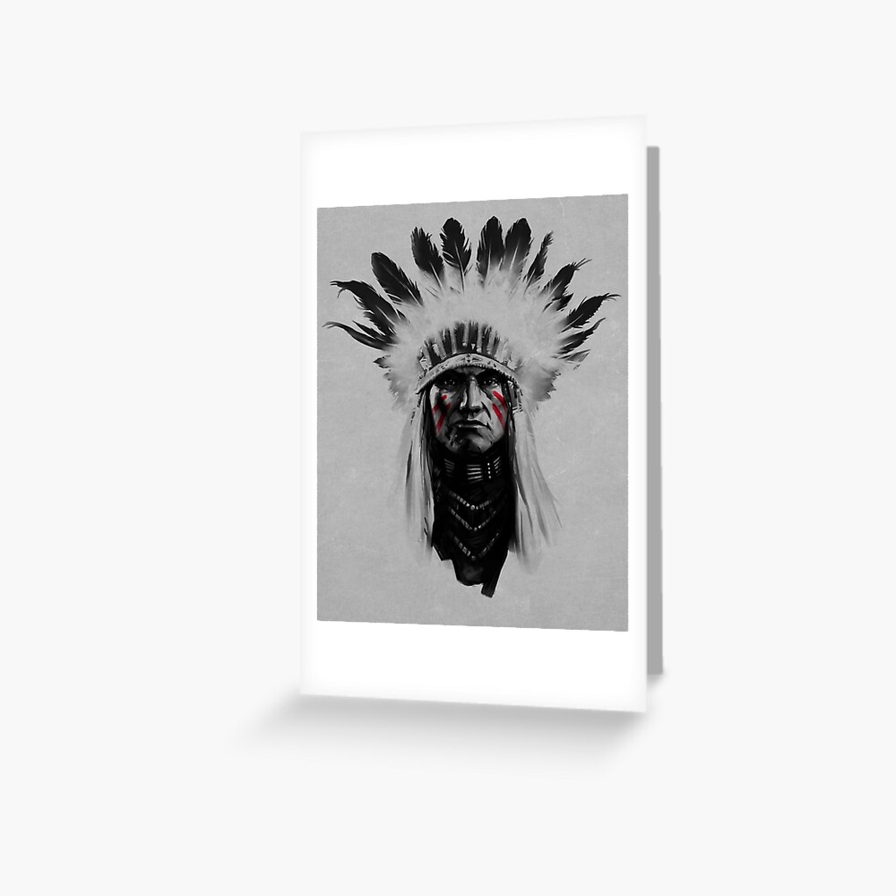 "native american day indigenous land art indian" Greeting Card for Sale ...