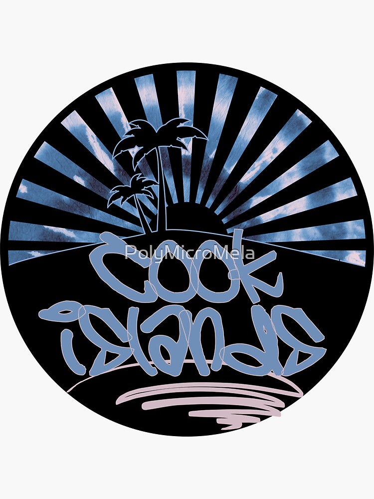 "Tie-dye Cook Islands" Sticker for Sale by PolyMicroMela | Redbubble