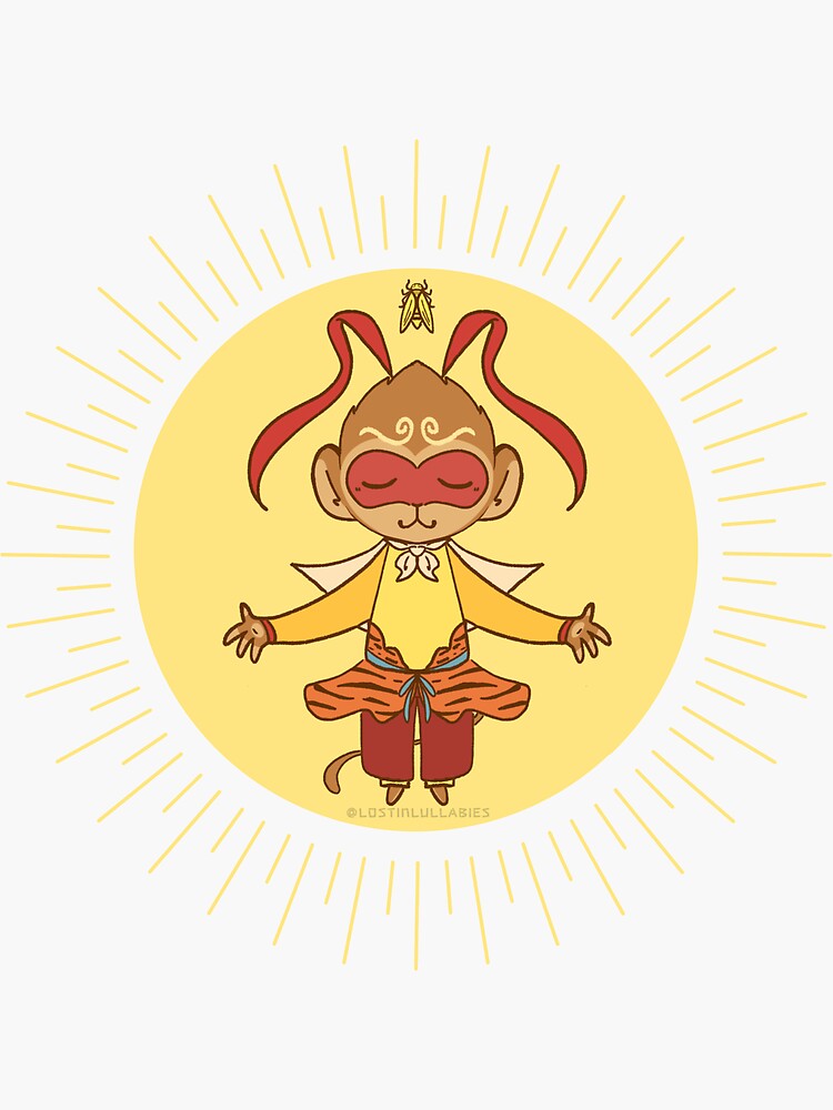 "Sun Wukong " Sticker for Sale by lostinlullabies | Redbubble