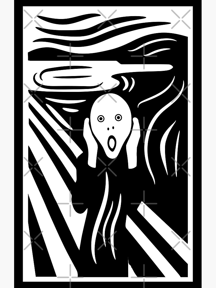 "The Scream Minimalist" Poster for Sale by ArtFactoryAI | Redbubble