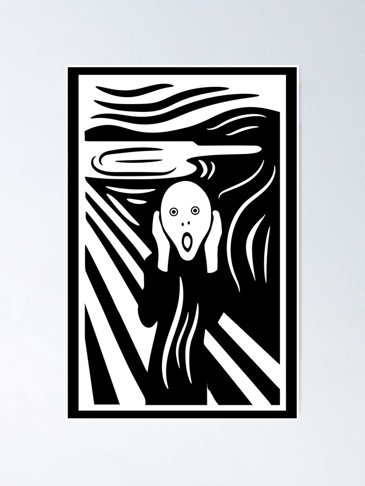 "The Scream Minimalist" Poster for Sale by ArtFactoryAI | Redbubble