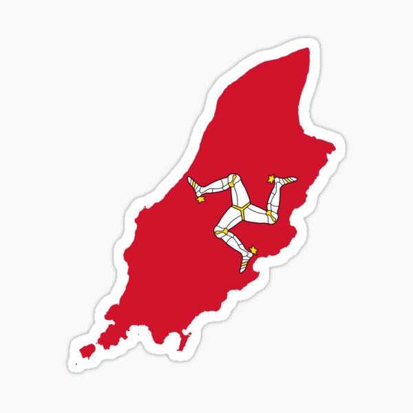 "Flag Map of Isle of Man" Sticker for Sale by mo91 | Redbubble