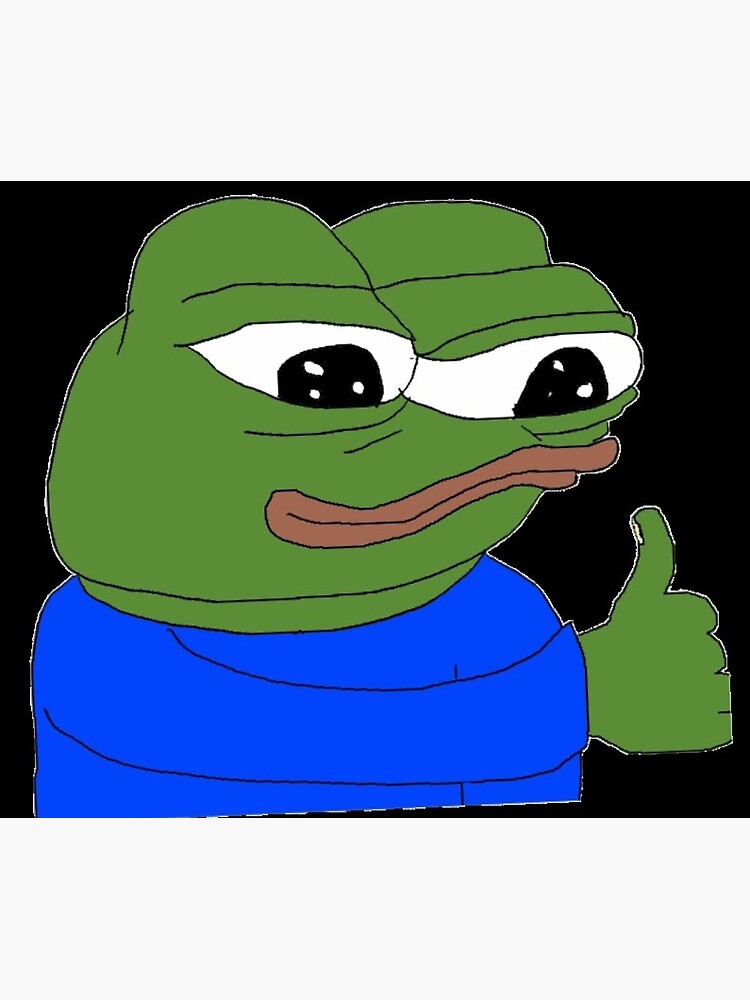 "PepeTheFrog Apu Apustaja The Helper Wall eyed pepe Blue with Sticker ...