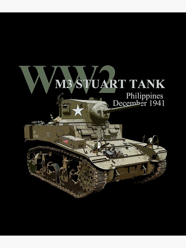 "Vintage Army M3 Stuart Tank, WW2, 1940s, Military Vehicle, USA ...