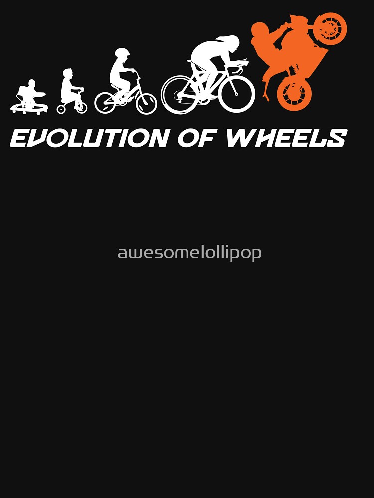 "Evolution of Wheels" T-shirt for Sale by awesomelollipop | Redbubble ...