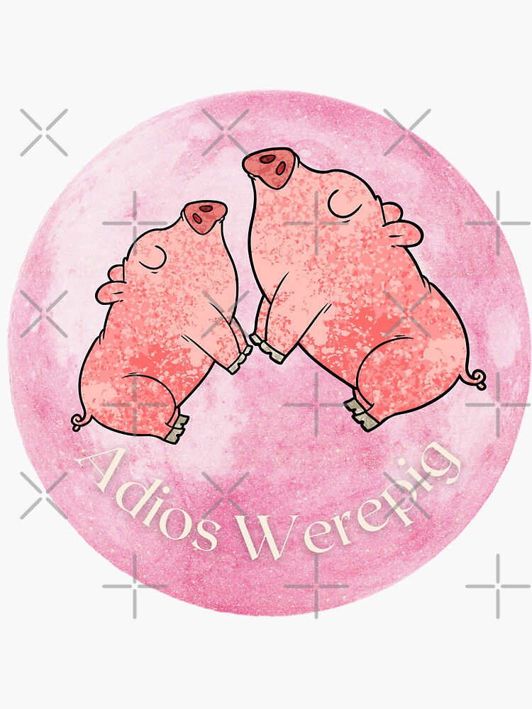 "Werepig in a Full Moon Background Classic T-Shirt" Sticker for Sale by ...