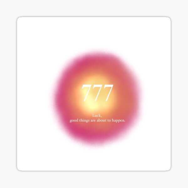 "Aesthetic angel number 777" Sticker for Sale by Caroline-hoffer ...