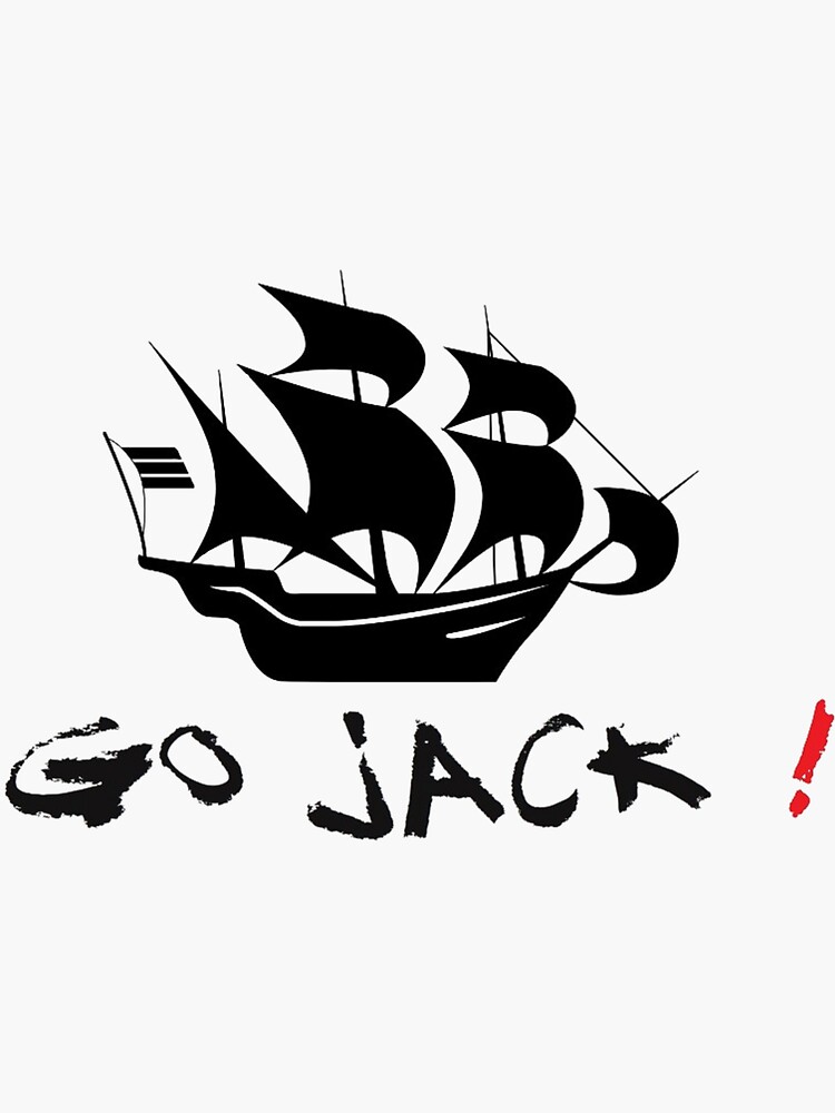 "go jack go !" Sticker for Sale by davidmelo | Redbubble