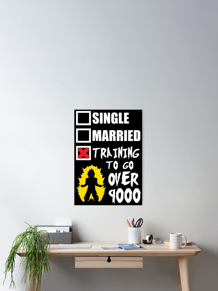 "Training To Go Over 9000 - Anime Workout" Poster for Sale by gohanflex ...